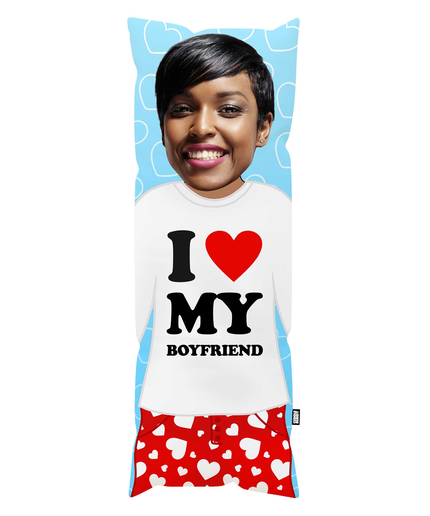 I Love My Boyfriend Cuddle Buddy - Custom Body Pillow – Snugzy