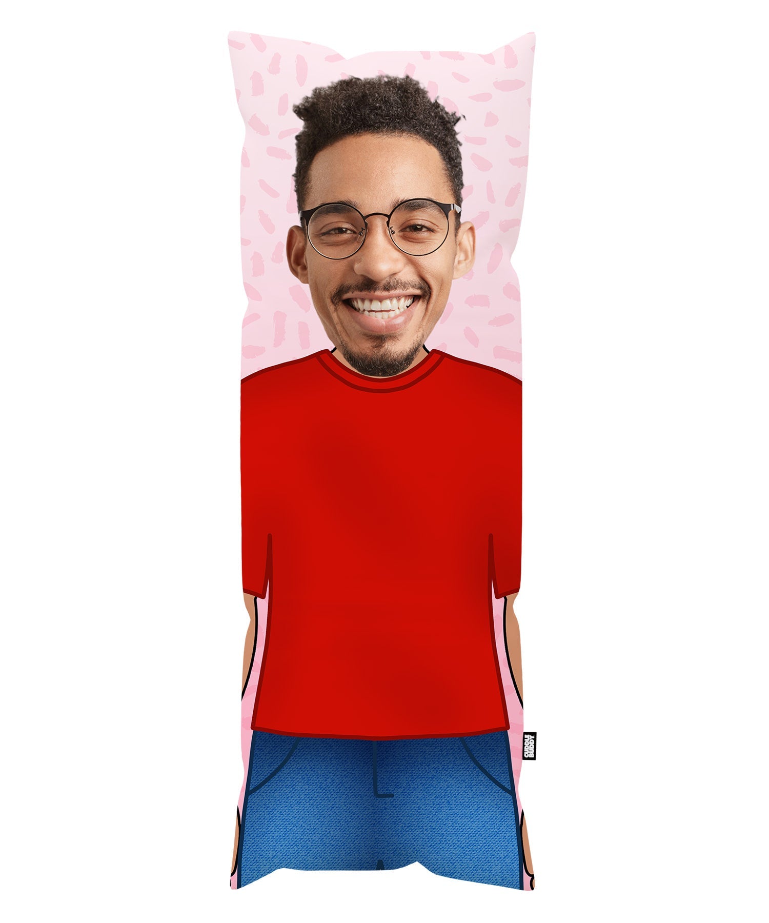 Him in a Red T-shirt Custom Body Pillow - Custom Pillow – Snugzy