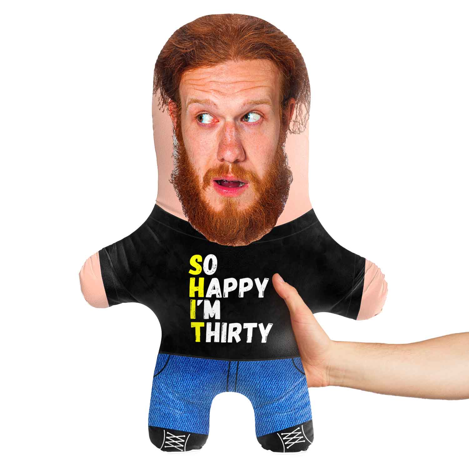 So Happy I'm Thirty Snugzy | Personalised Face Pillow