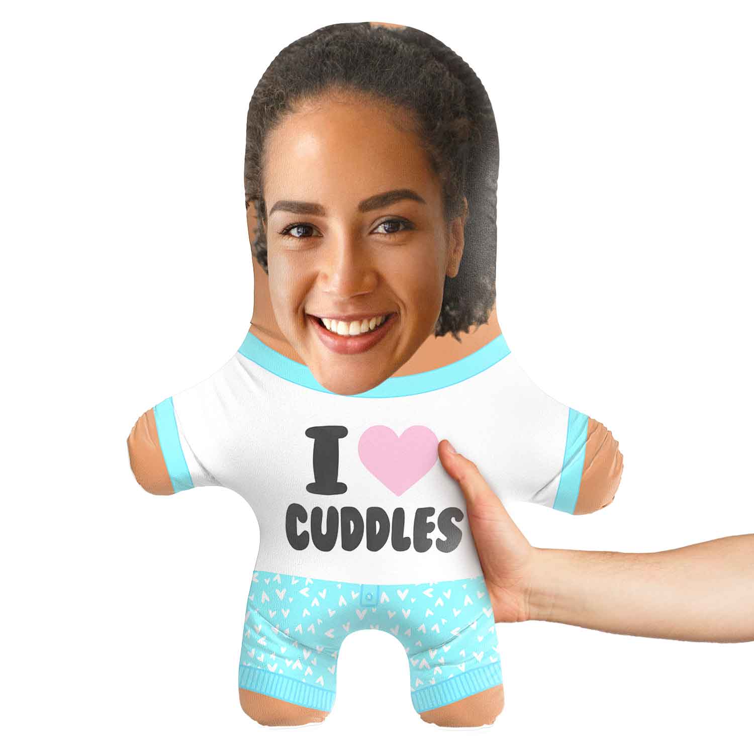 I Heart Cuddles Snugzy | Personalised Face Pillow