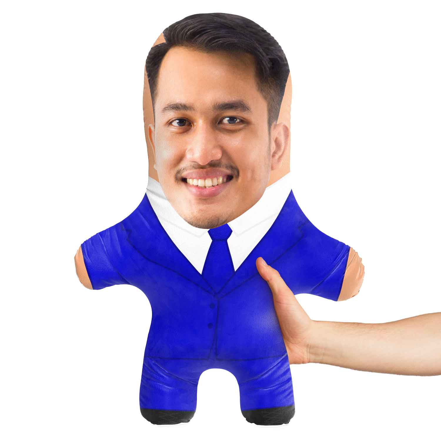 Royal Blue Suit Snugzy | Personalised Face Pillow