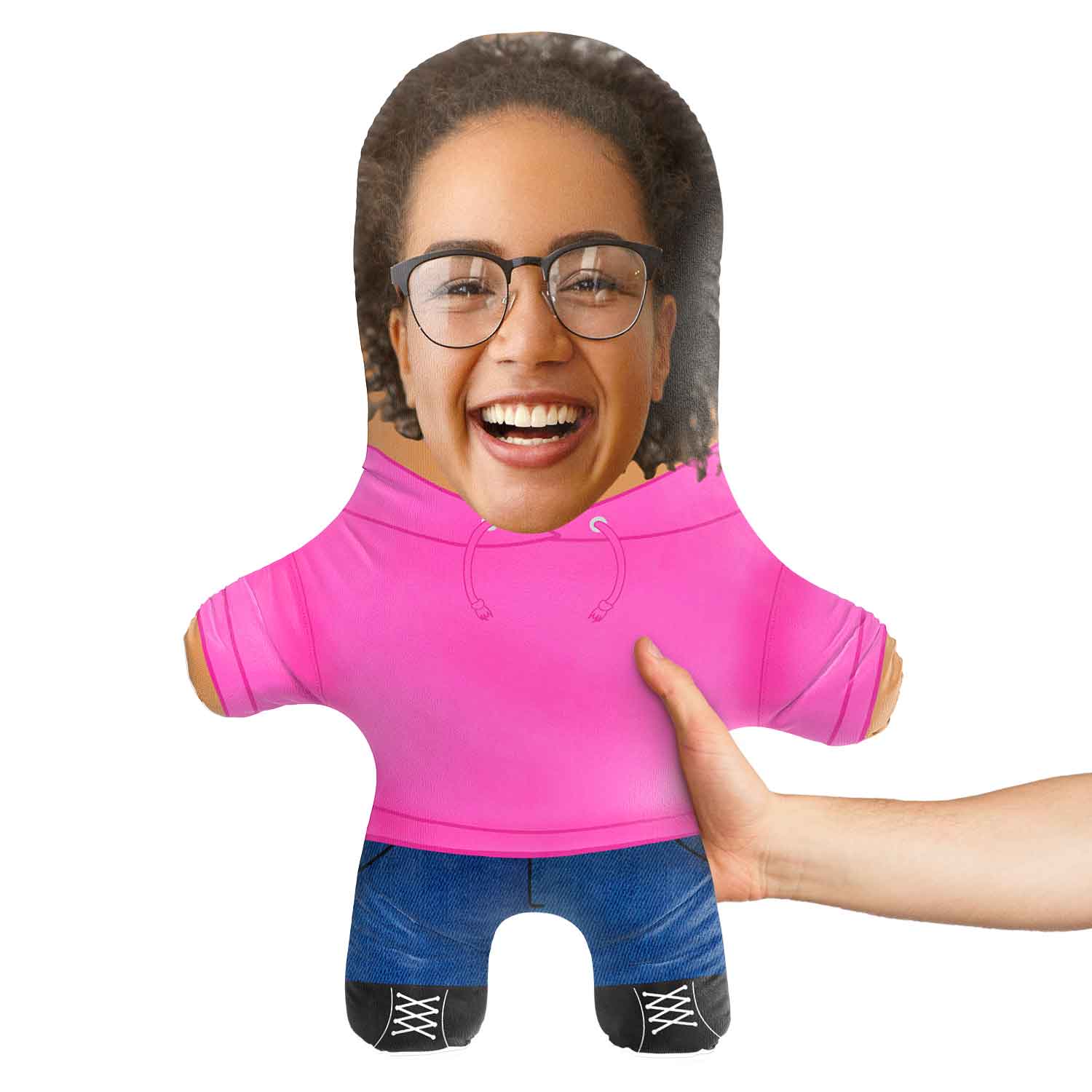 Pink Hoodie Snugzy | Personalised Face Pillow