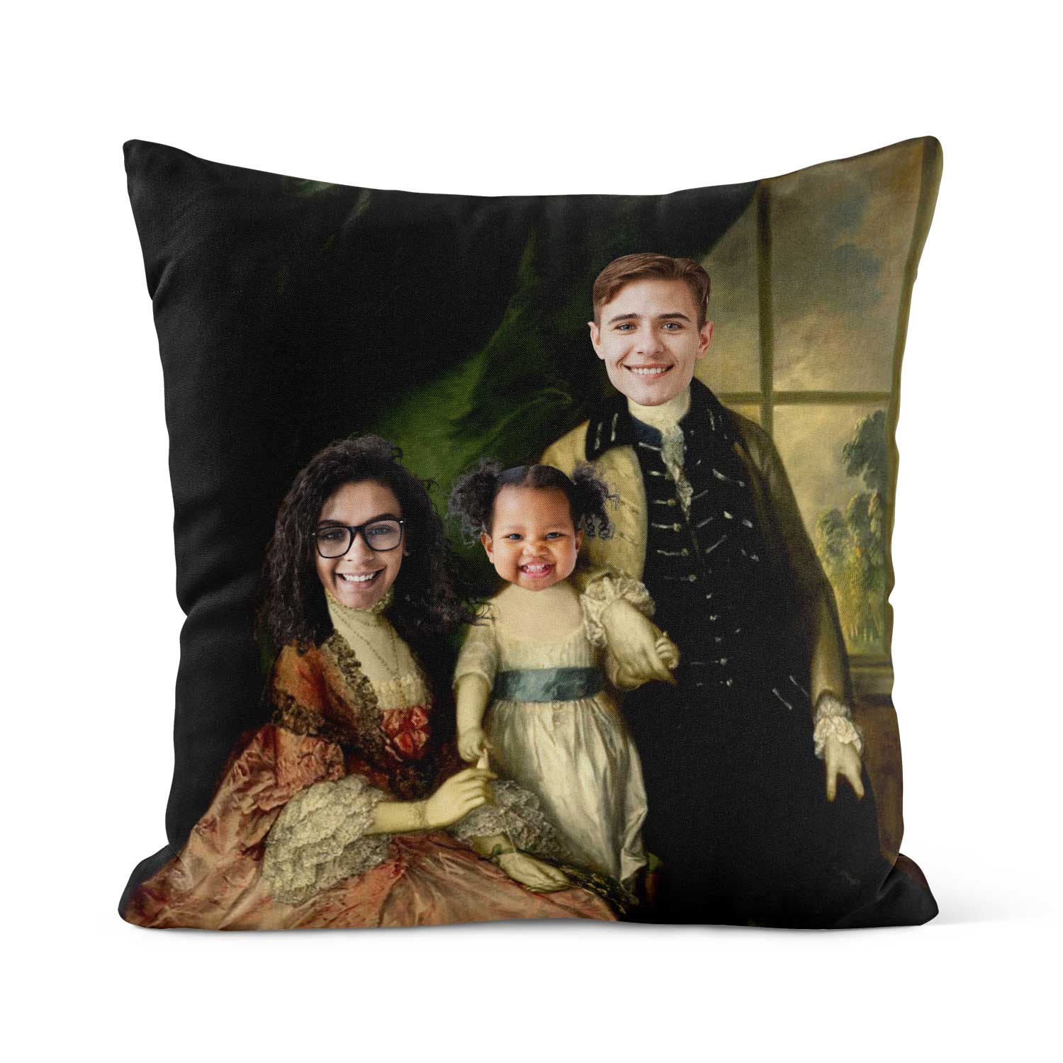 Royal Family Portrait Cushion - Personalised Family Cushion – Snugzy