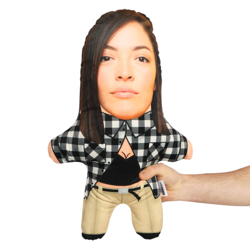 Homie Girl Flannel Shirt Face Pillow | Personalised Homie Snugzy
