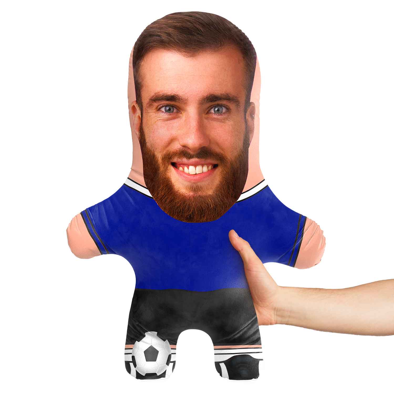 Footballer Face Pillow | Personalised Football Doll – Snugzy