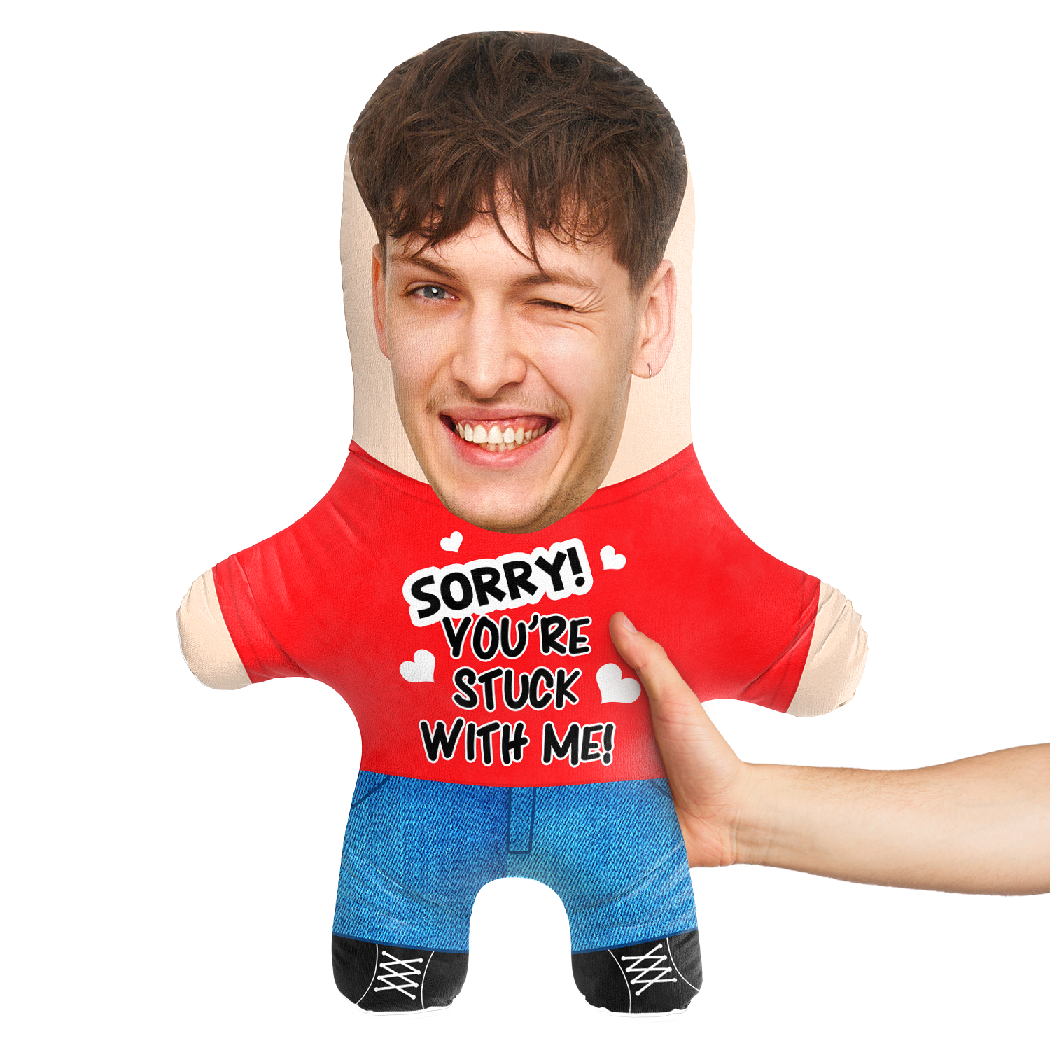 Sorry! You're Stuck With Me Snugzy | Face Pillow Personalised Snugzy