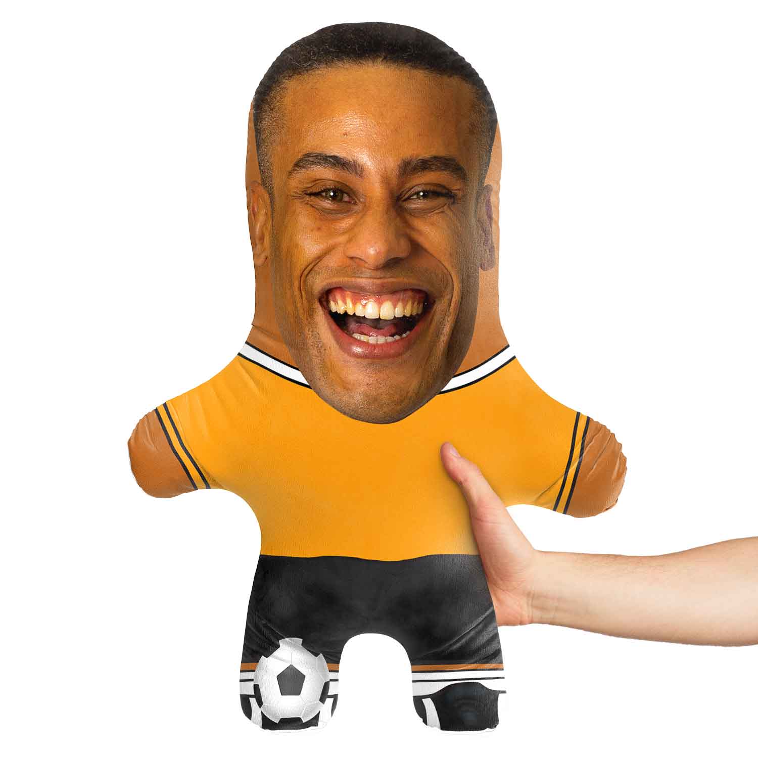 Footballer Face Pillow | Personalised Football Doll – Snugzy
