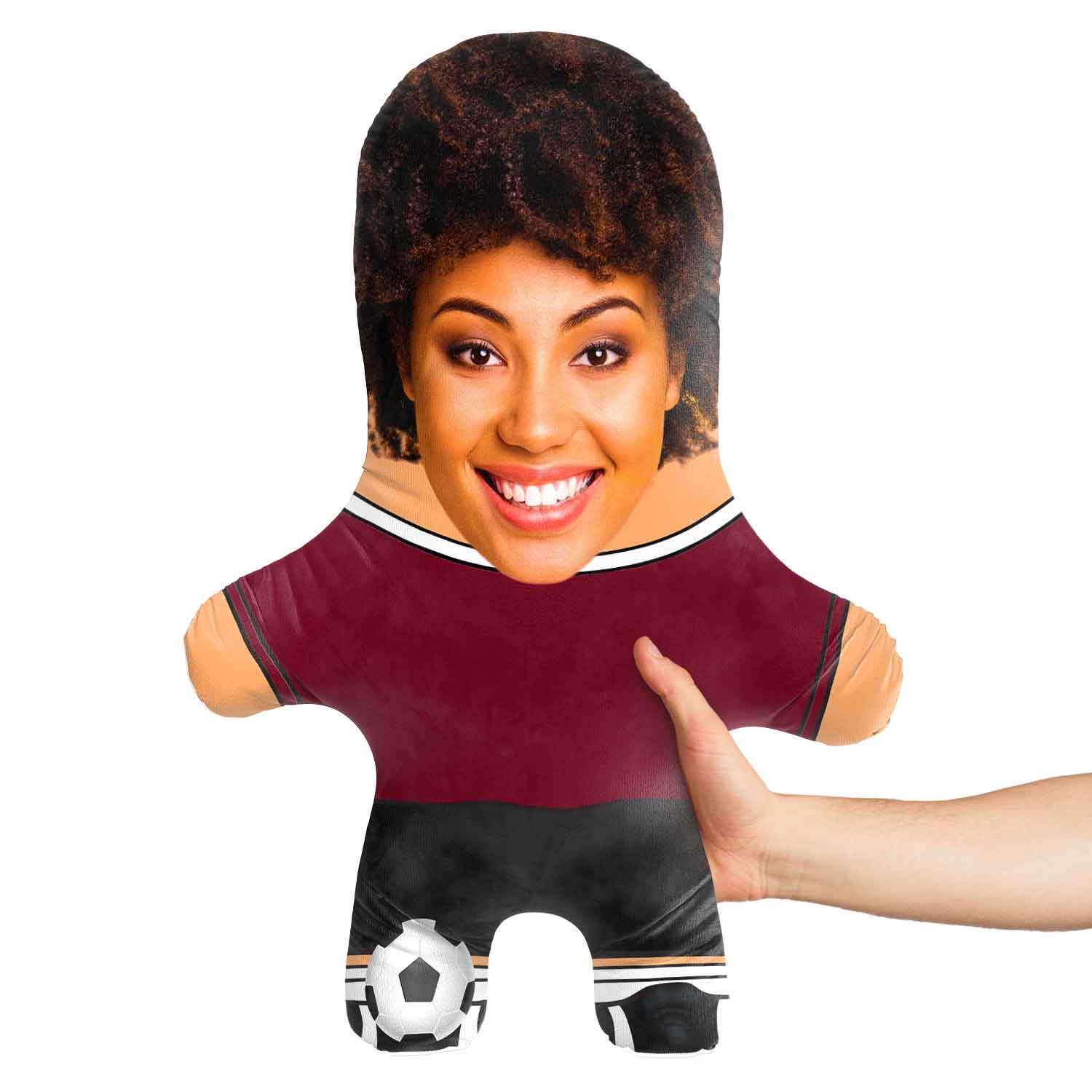 Footballer Face Pillow | Personalised Football Doll – Snugzy