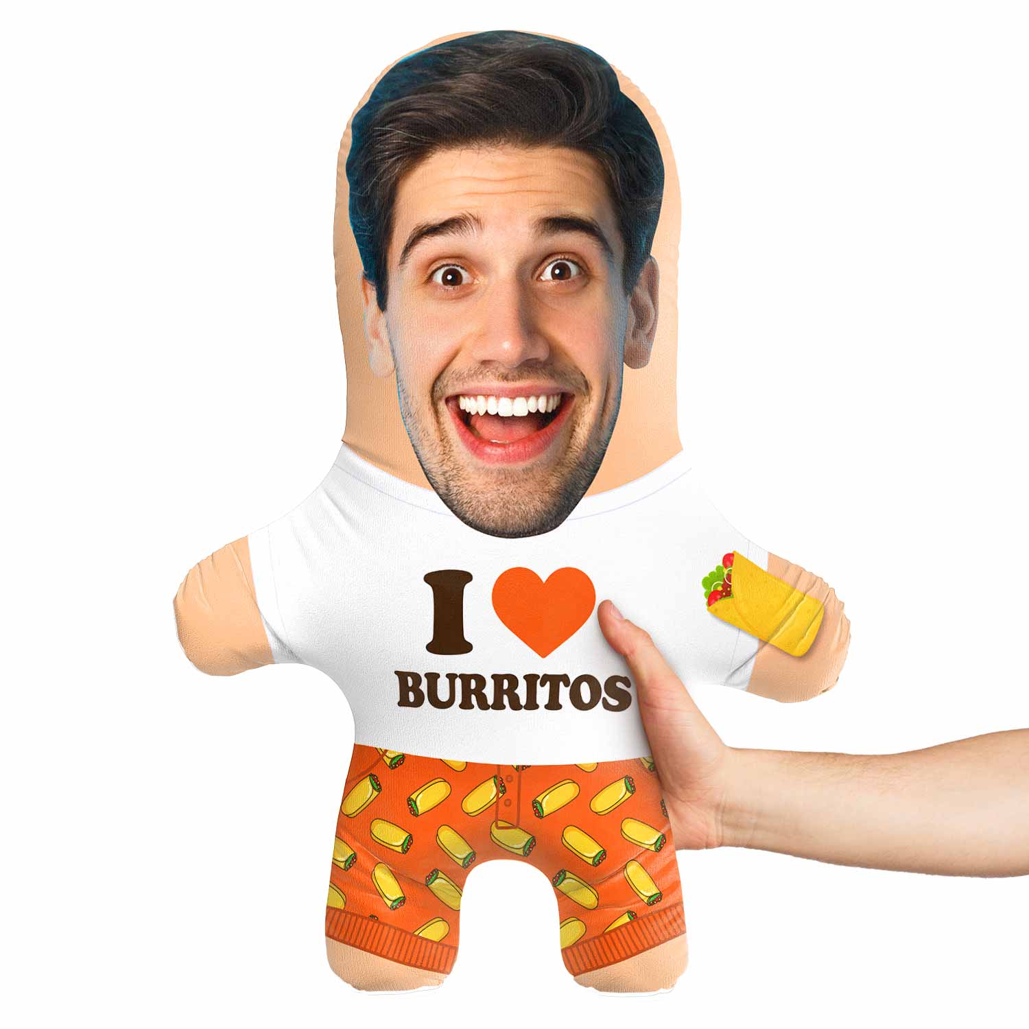 Burrito Face Pillow Personalised Doll | Burrito Cushion – Snugzy