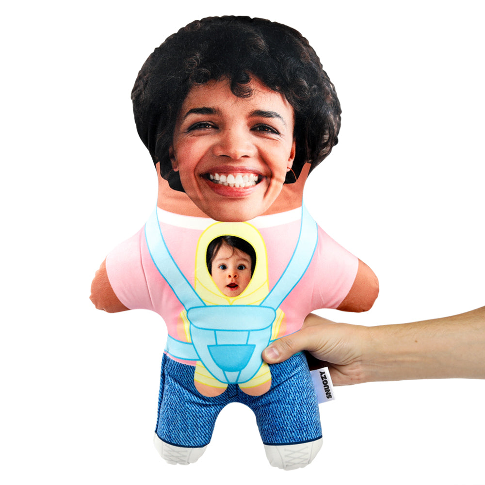Female Baby Harness Face Pillow | Personalised Snugzy
